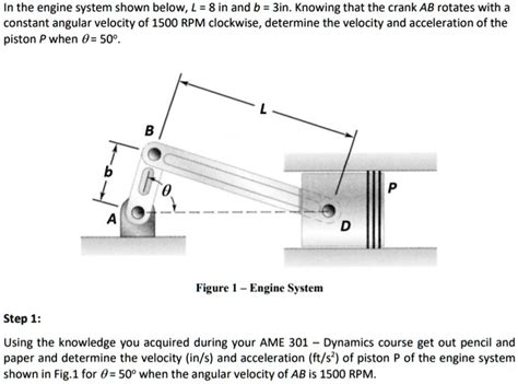in the engine system shown below l 8 in and b 3in knowing that