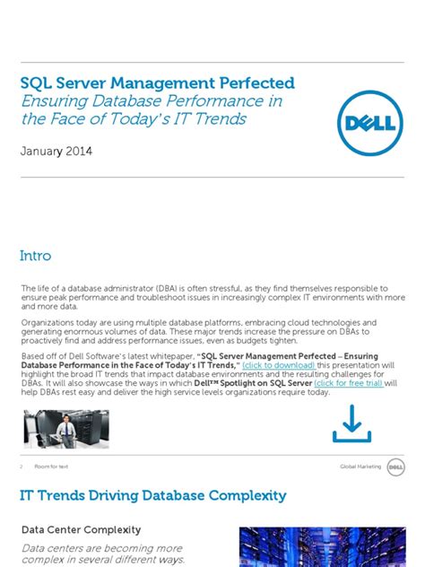 Pdf Sql Server Management Perfected Ensuring Database Performance In The Face Of Todays It