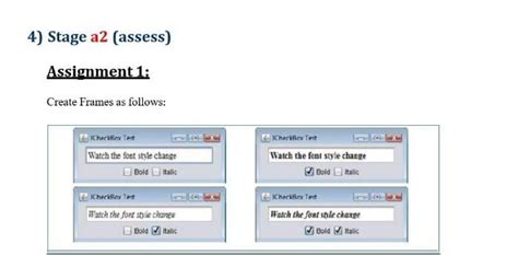 Solved 4 Stage A2 Assess Assignment 1 Create Frames As