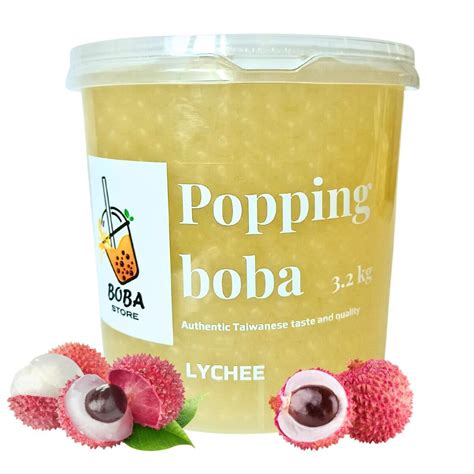 Lychee Popping Boba Pearls Bubble Tea And Drinks Boba Store