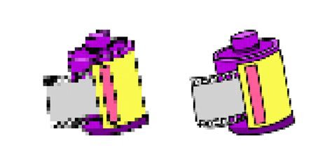 Clásico Película Rollos Con Púrpura Y Amarillo Diseño Y Gris Película