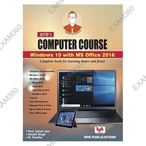 Computer Course Windows 10 With Ms Office 2016 By Prof Satish Jain Bpb Publication English