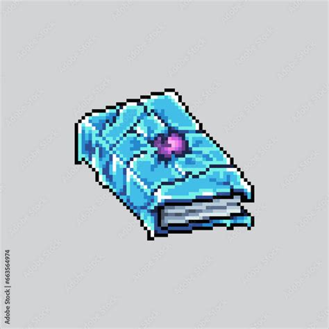 Pixel Art Illustration Spell Book Pixelated Magic Book Magical Witch
