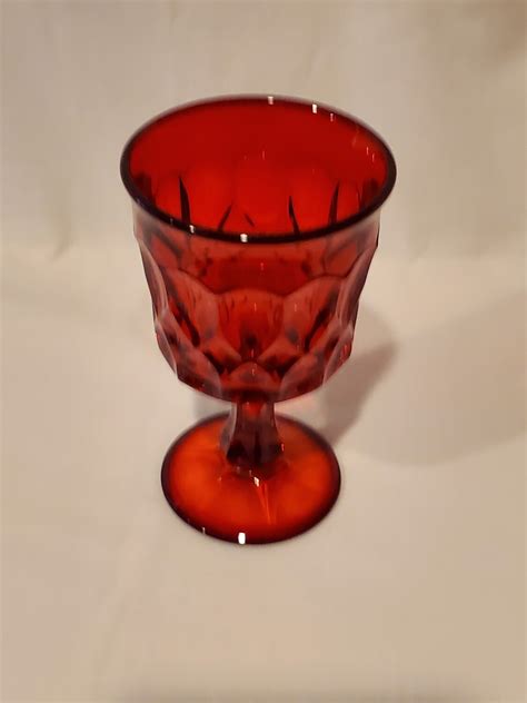 Wine Glass Perspective Ruby Thumbprint By Noritake