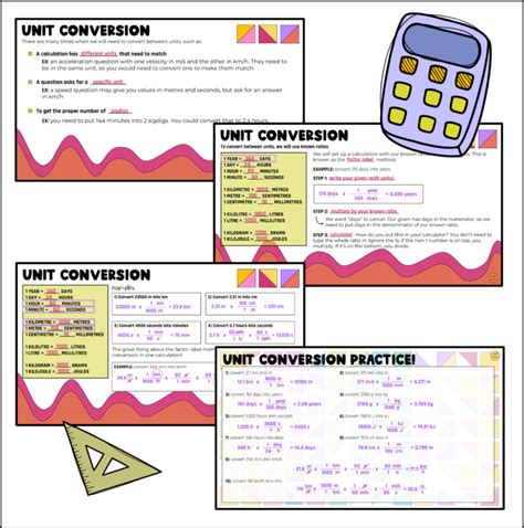 Science Skills Unit Conversion Factor Label Method Notes And Practice