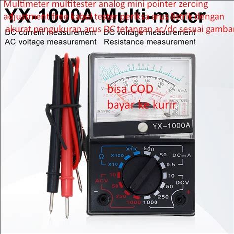 Jual Multimeter Multitester Analog Mini Pointer Zeroing Adjustment Free Kabel Tester Periksa