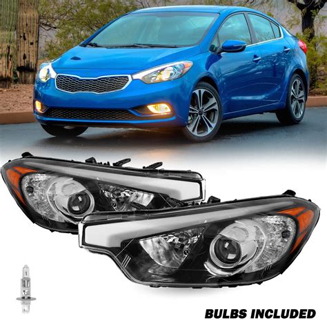 Headlights Assembly For 2014 2015 2016 Kia Forte Koup Lr Pairs Halogen