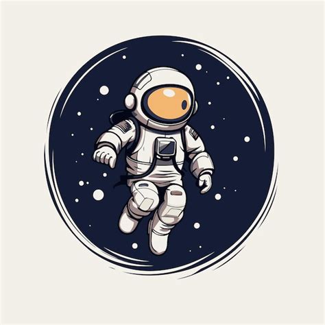 Premium Vector Astronaut In Outer Space Vector Illustration For Your Design