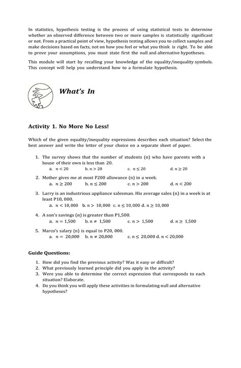 solution formulating appropriate null and alternative hypotheses on a