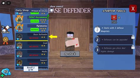 Base Defender Class In 99 Nights In The Forest Full Guide Perks And