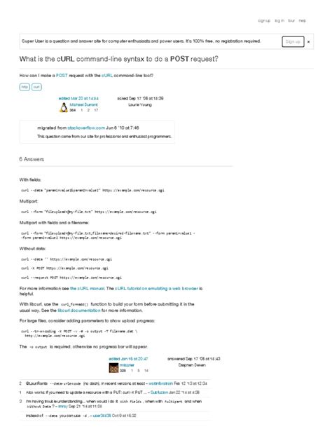 What Is The Curl Command Line Syntax To Do A Post Request Pdf