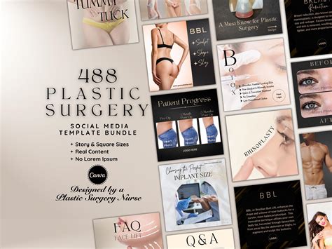 Plastic Surgery Instagram Templates Plastic Surgery Post Ideas Cosmetic