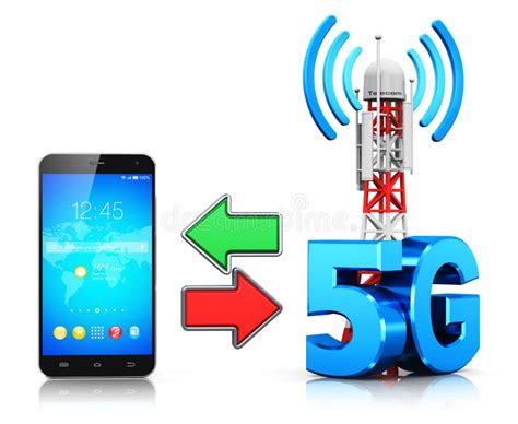 5g Wireless Communication Technology Concept Stock Illustration Illustration Of Computer