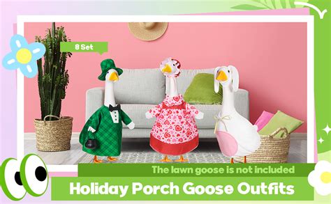 Fuweave 8 Set Holiday Porch Goose Outfits 23 Goose