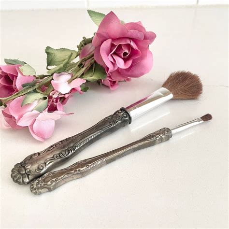 Vintage Sterling Silver Makeup Brushes