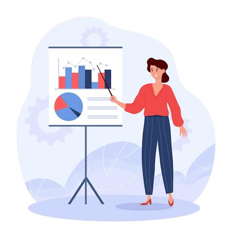 Женщина выступающая с презентациями аналитик публично выступающая работающая со