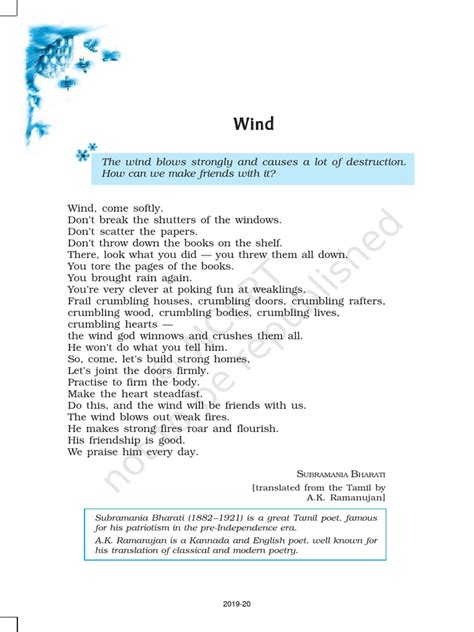 Ncert Book For Class 9 English Poem Wind Pdf
