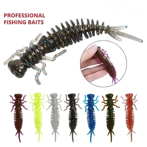 Larva Soft Lures 55mm 75mm 100mm Plastic Baits Artificial Lures Fishing