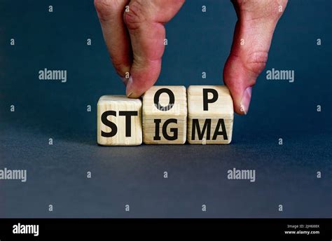 Stop Stigma Symbol Concept Words Stop Stigma On Wooden Cubes