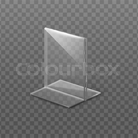 Plexiglass Table Information Stand Or Menu Tent Mockup Real Colourbox