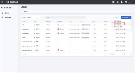 通过模板创建虚拟机 Daocloud Enterprise