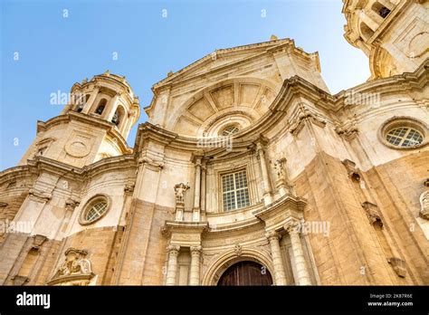 Front Of The Mixed Baroque And Neoclassical Style Cadiz Cathedral
