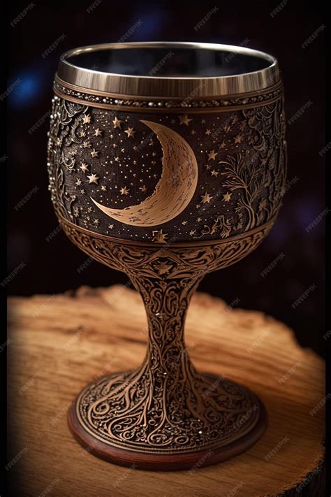 Premium Ai Image Metal Drinking Goblet