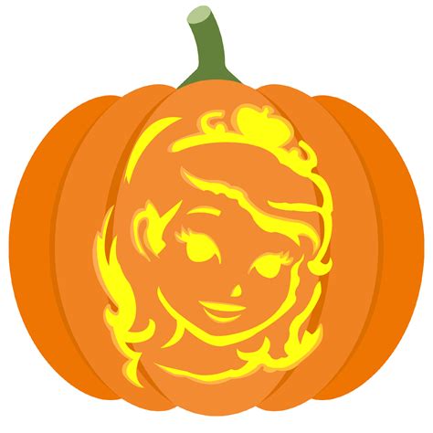 Sofia Pumpkin Stencil Free Printable Papercraft Templates
