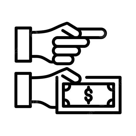 Appropriation Line Icon Vector Appropriation Hands Money Png And