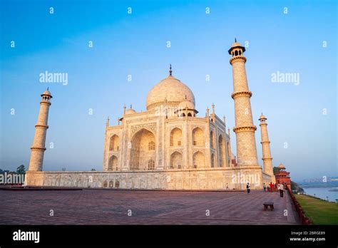 Taj Mahal Is A White Marble Mausoleum On The Bank Of The Yamuna River