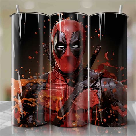 20 Oz Tumbler Wrap Durable And Stylish Drinking Solution For Deadpool