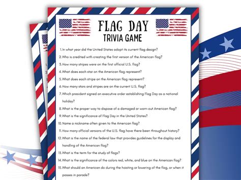 Flag Day Trivia Questions And Answers Printable