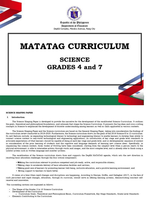 Matatag Curriculum Science Grade 5